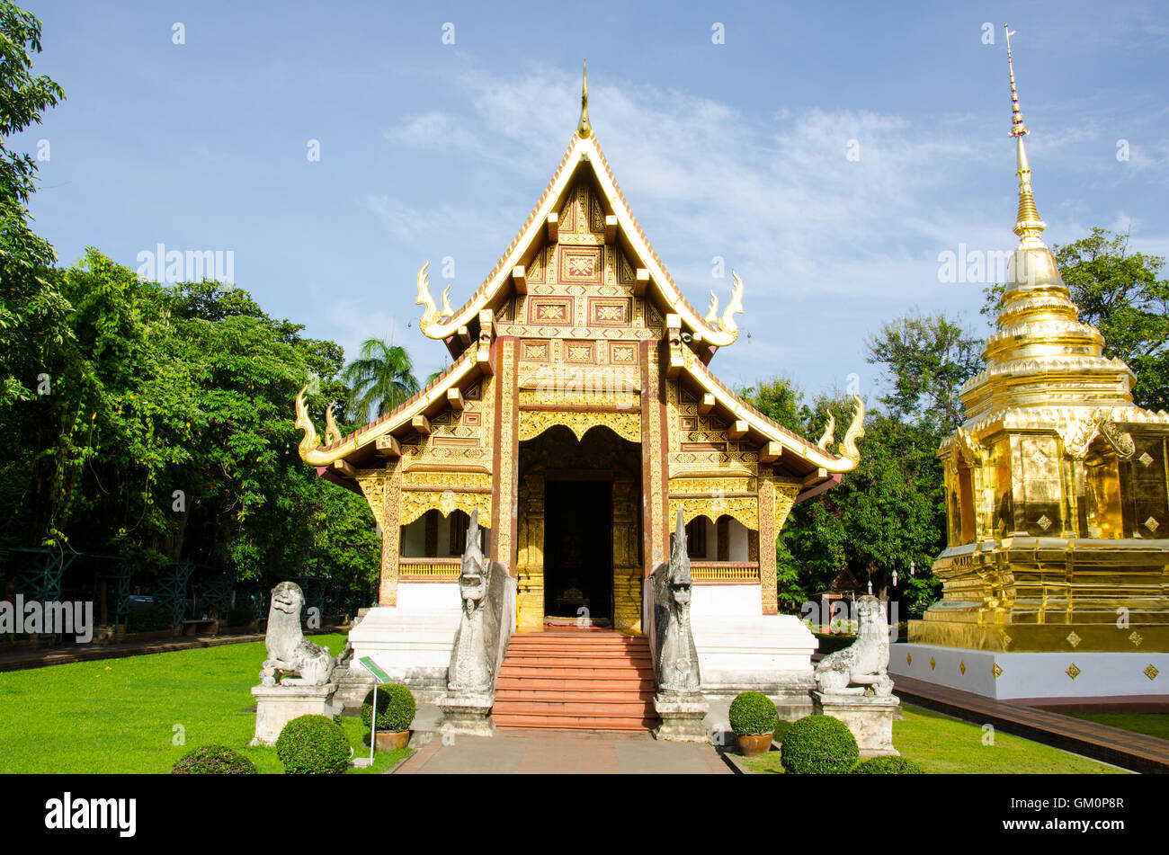 phra sing temple is the most famous temple in chiangmai , thailand ...