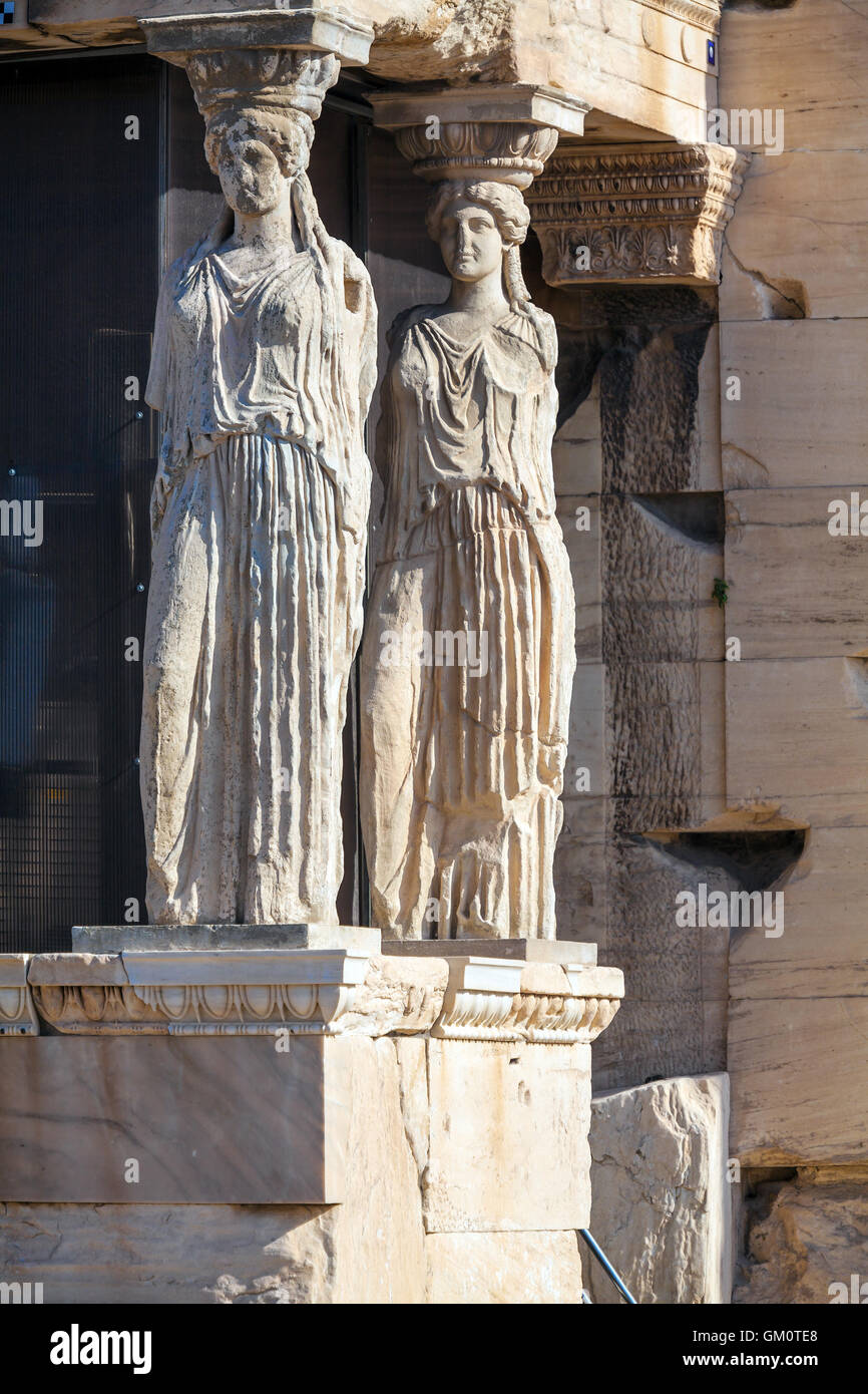 Caryatids at the Erechteion, Acropolis, Athens, Greece Stock Photo - Alamy