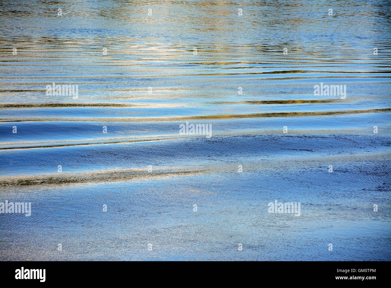 Reflection of the sky in the river water Stock Photo - Alamy