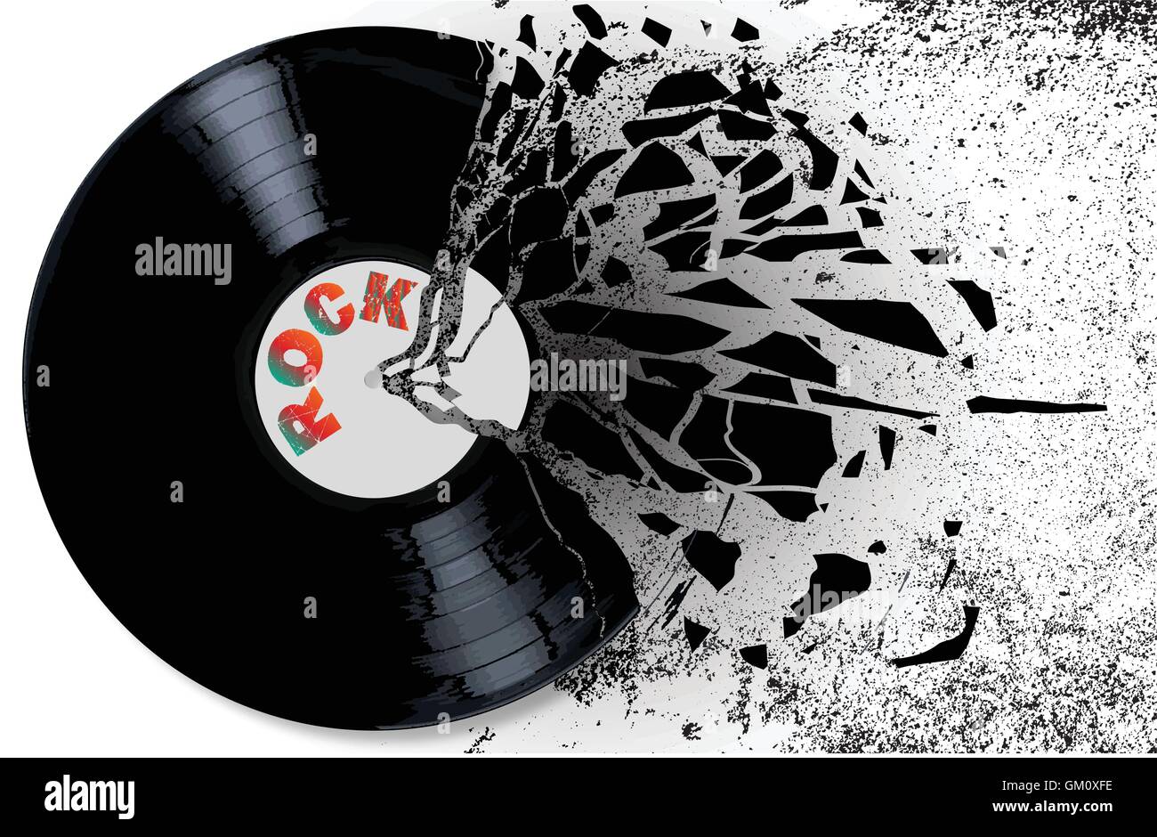 Broken vinyl record hi-res stock photography and images - Alamy