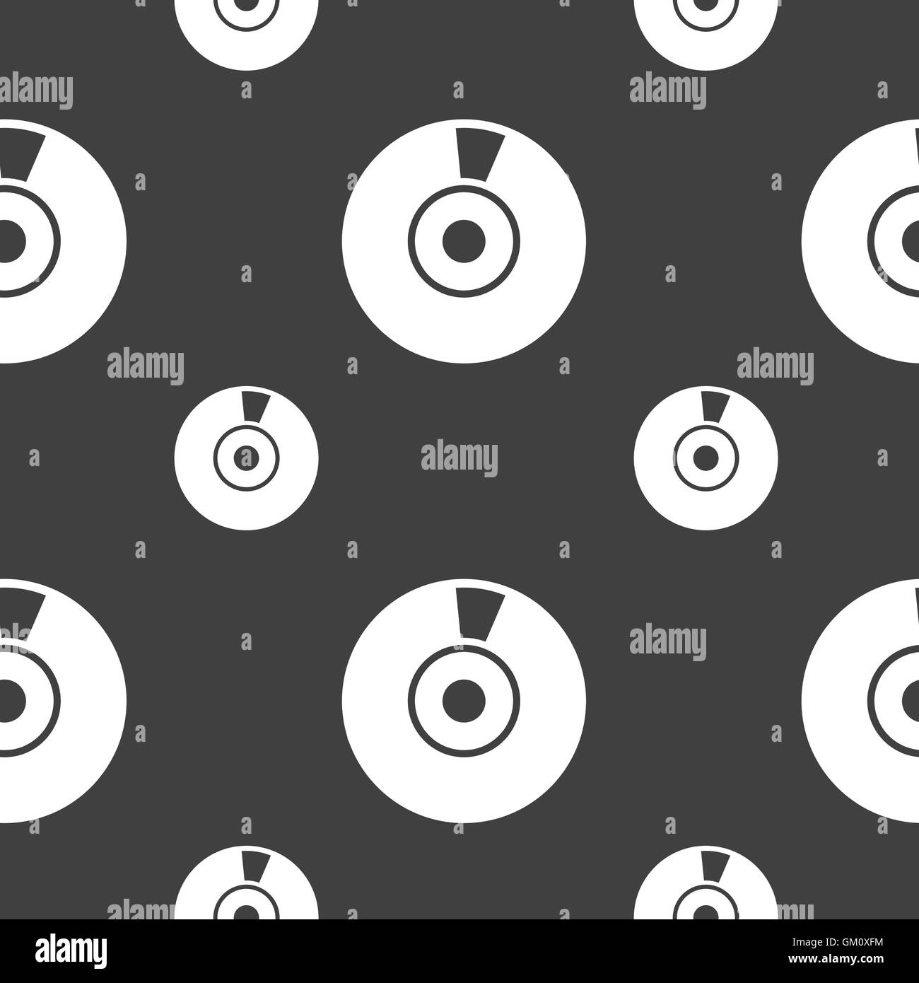 CD or DVD icon sign. Seamless pattern on a gray background. Vector ...