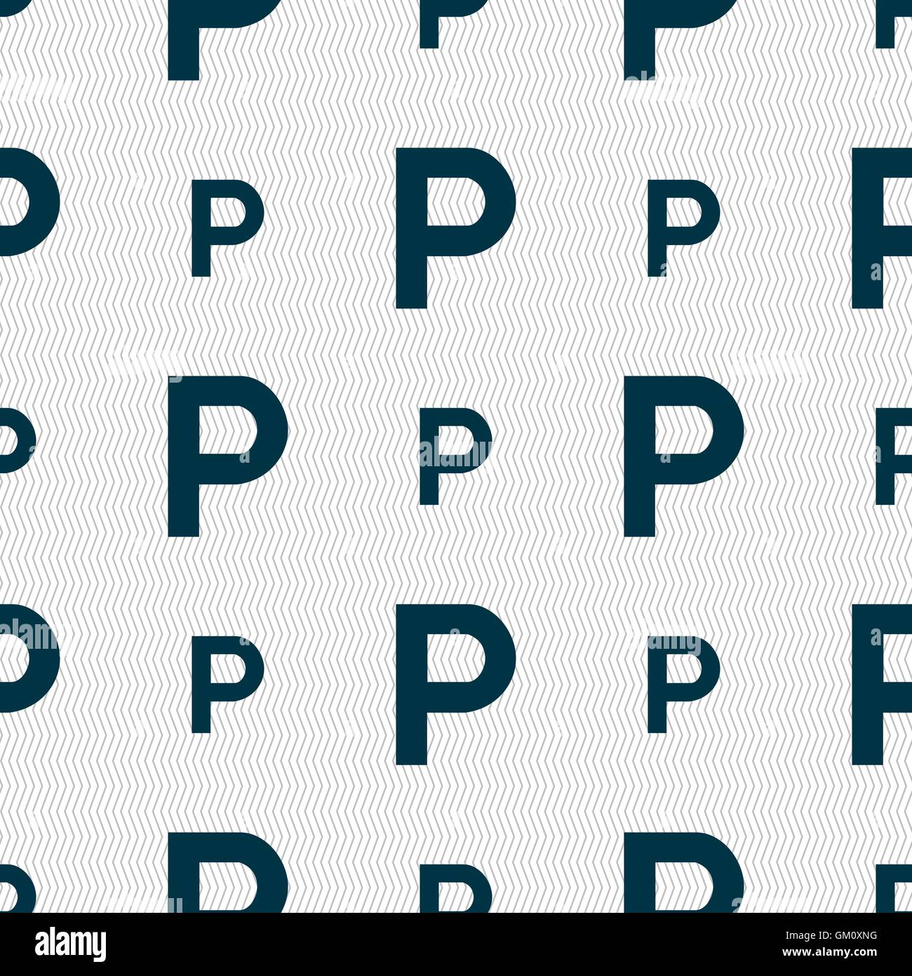 parking icon sign. Seamless pattern with geometric texture. Vector ...