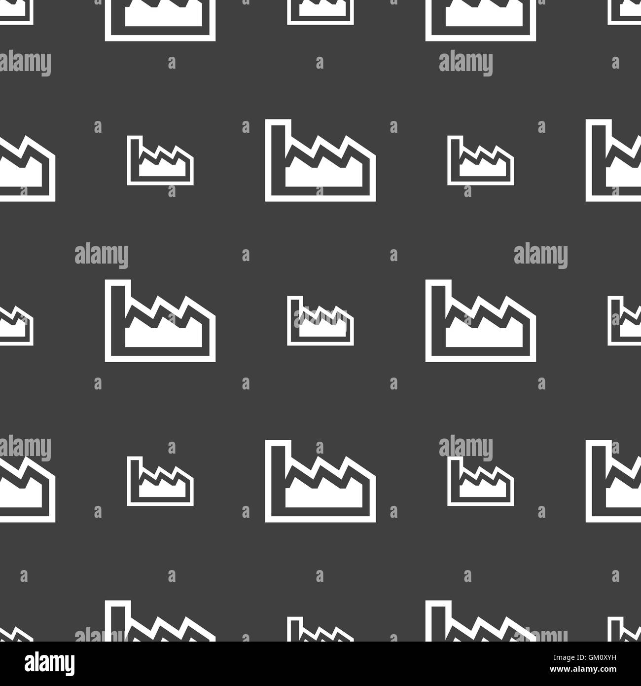 Chart icon sign. Seamless pattern on a gray background. Vector Stock ...