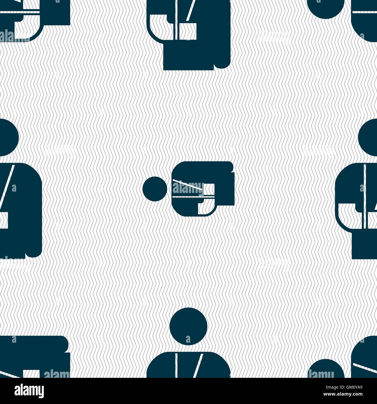 broken arm, disability icon sign. Seamless pattern with geometric ...