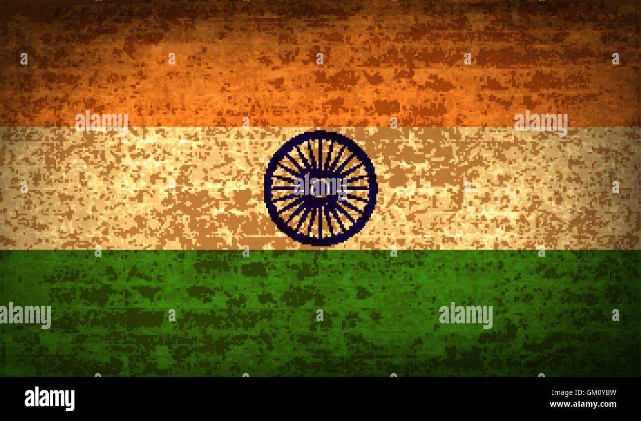 Flags India with dirty paper texture. Vector Stock Vector Image & Art ...