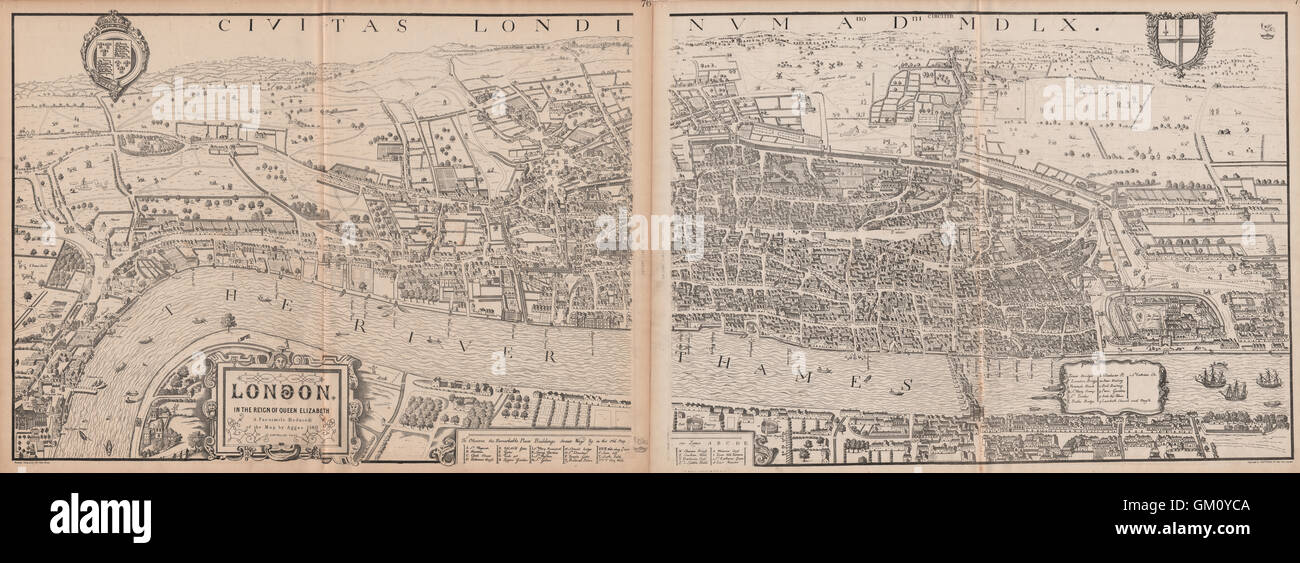 Agas map of london 1560 hi-res stock photography and images - Alamy