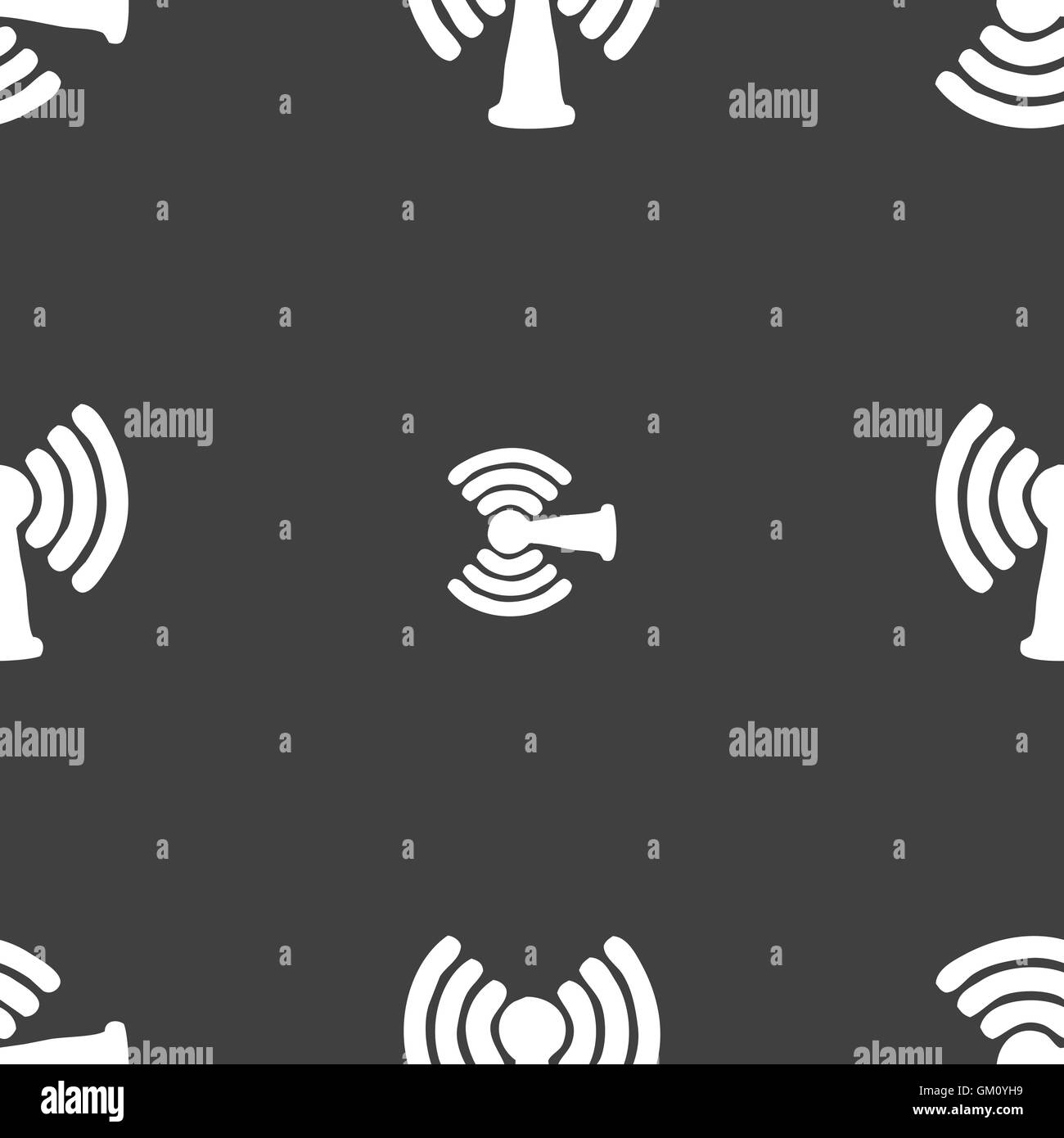 Wi-fi, internet icon sign. Seamless pattern on a gray background ...