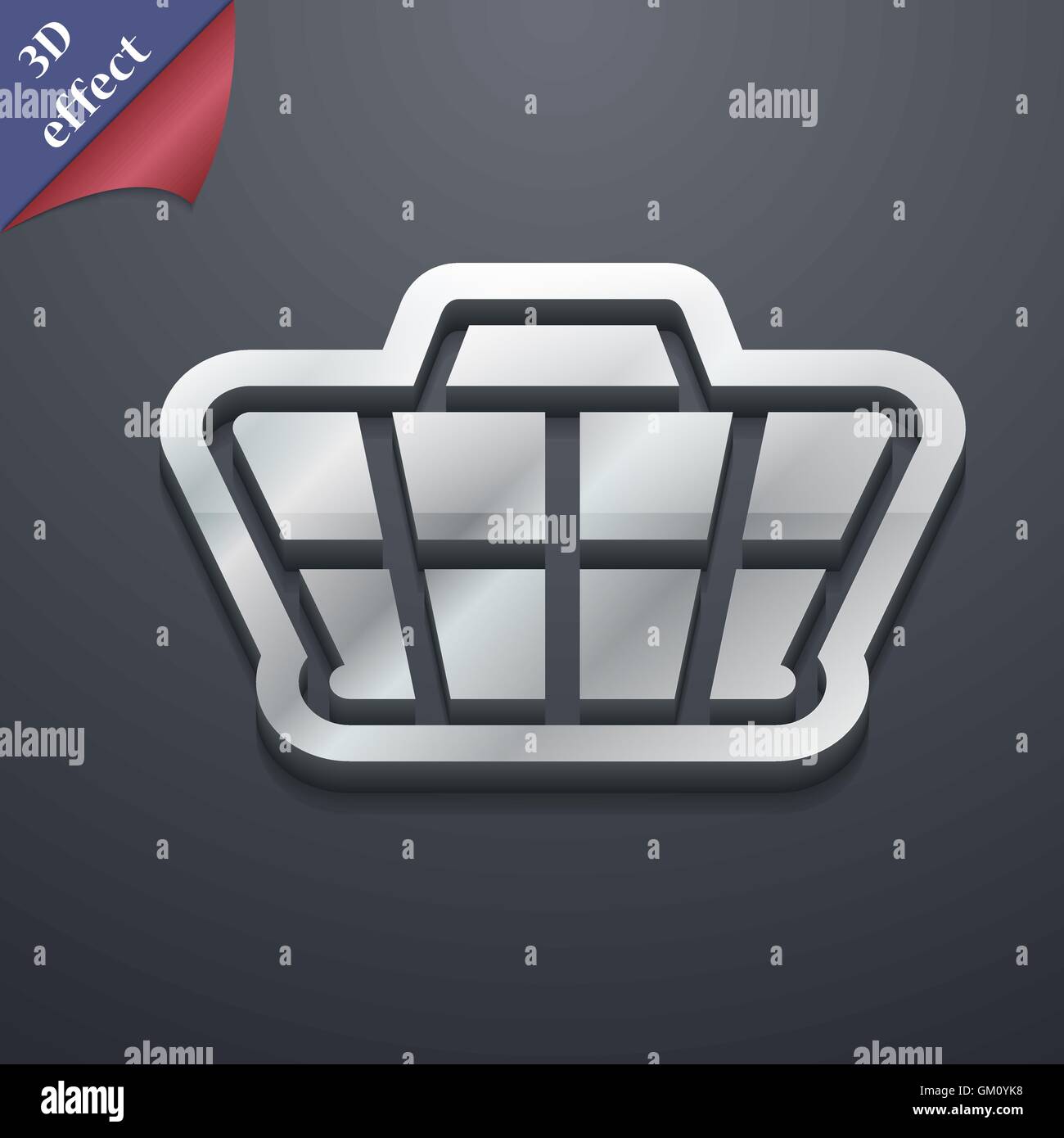 Shopping Cart icon symbol. 3D style. Trendy, modern design with space for your text Vector Stock ...