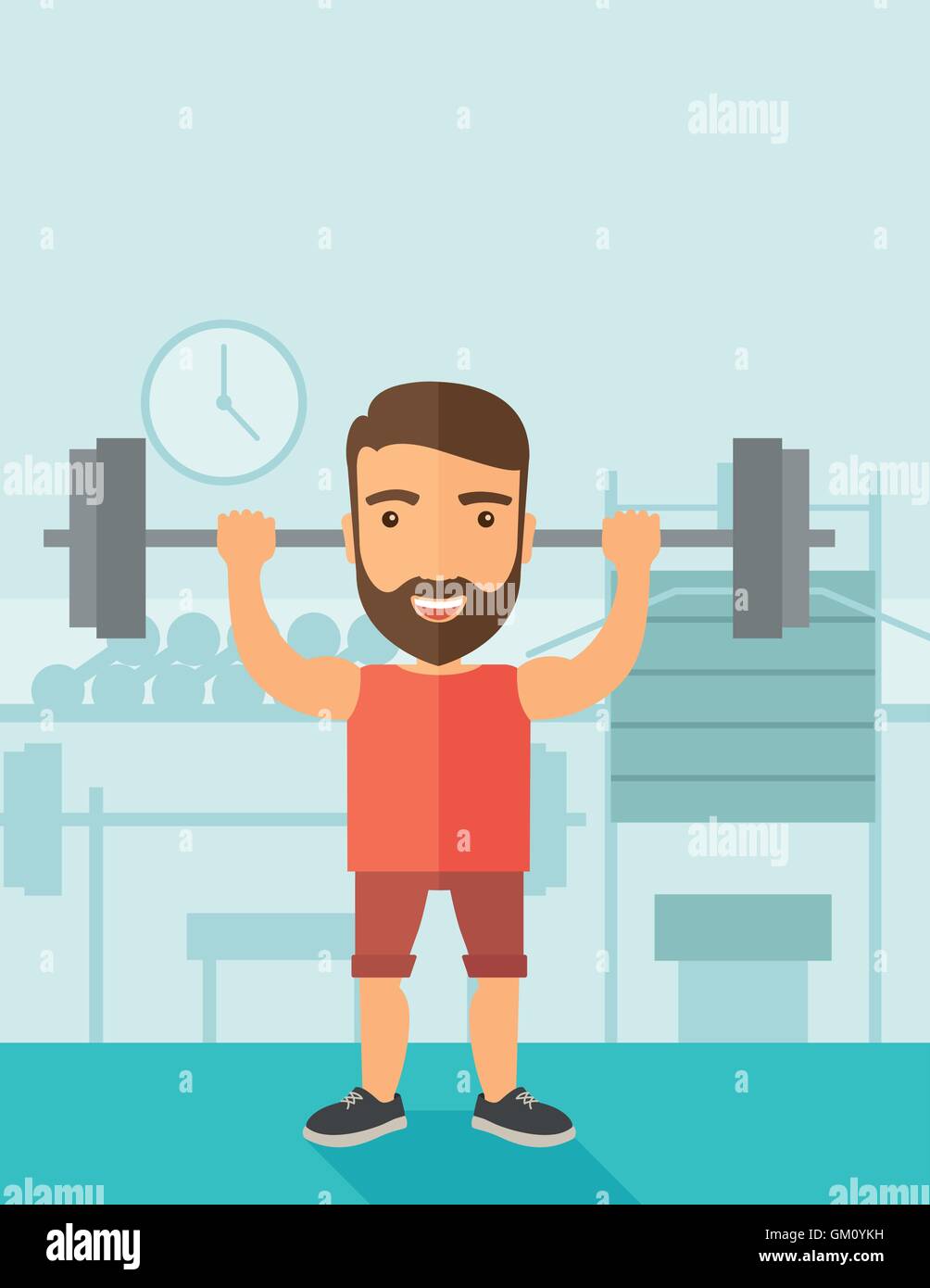 Fitness barbell exercise people Stock Vector Images - Alamy