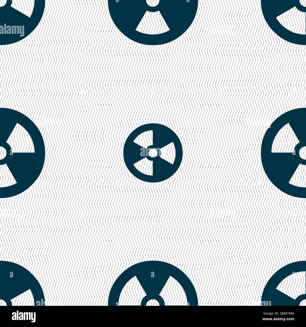 radiation icon sign. Seamless pattern with geometric texture. Vector ...