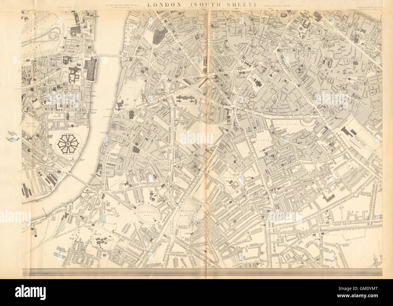 Map of southwark 19th century hi-res stock photography and images - Alamy