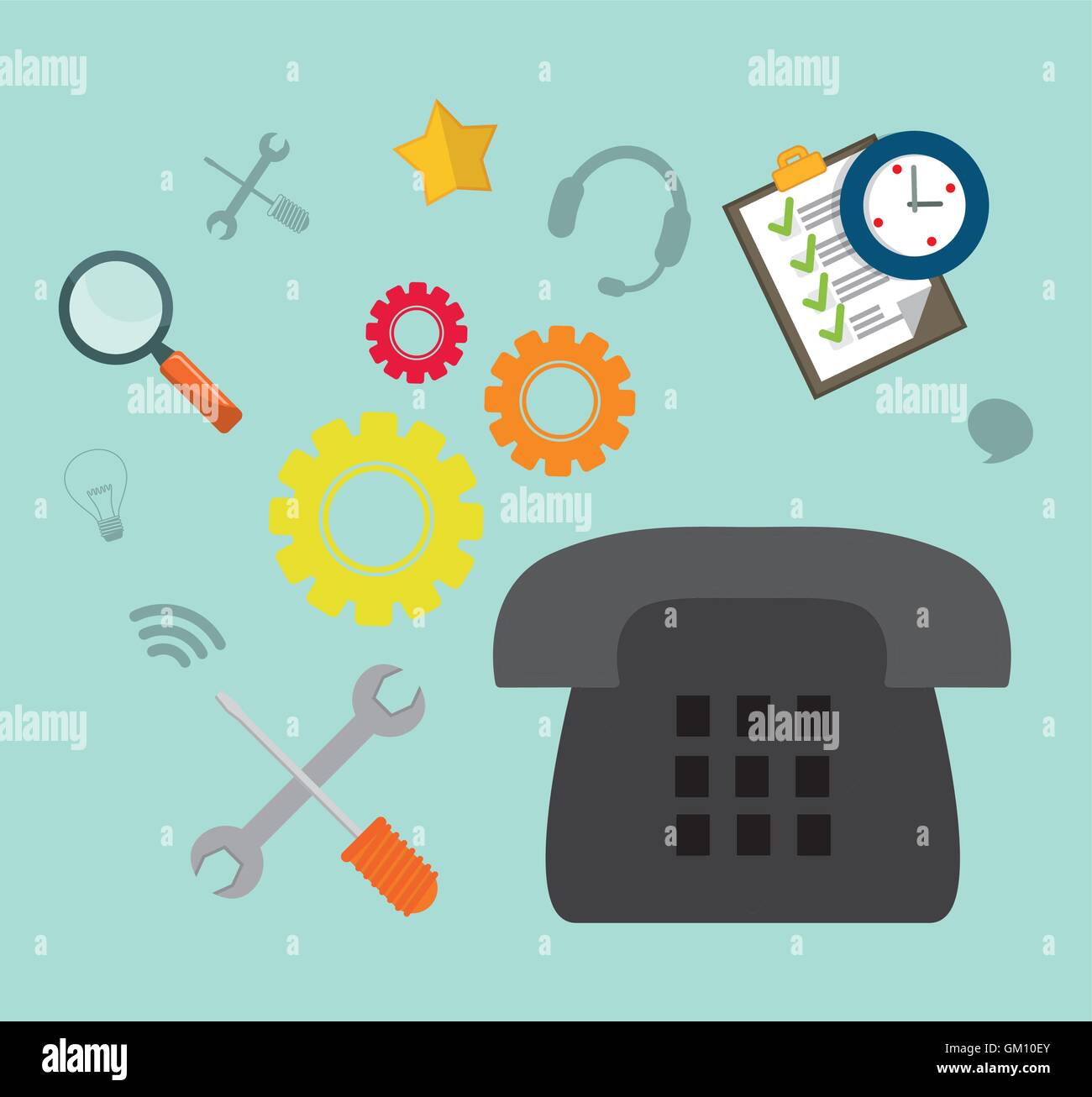 customer service technical service icon set Stock Vector Image & Art ...