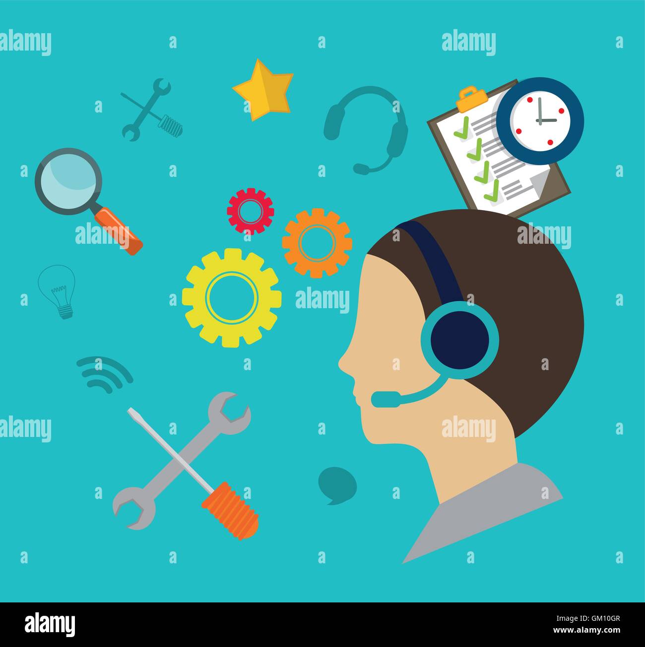 customer service technical service icon set Stock Vector Image & Art ...