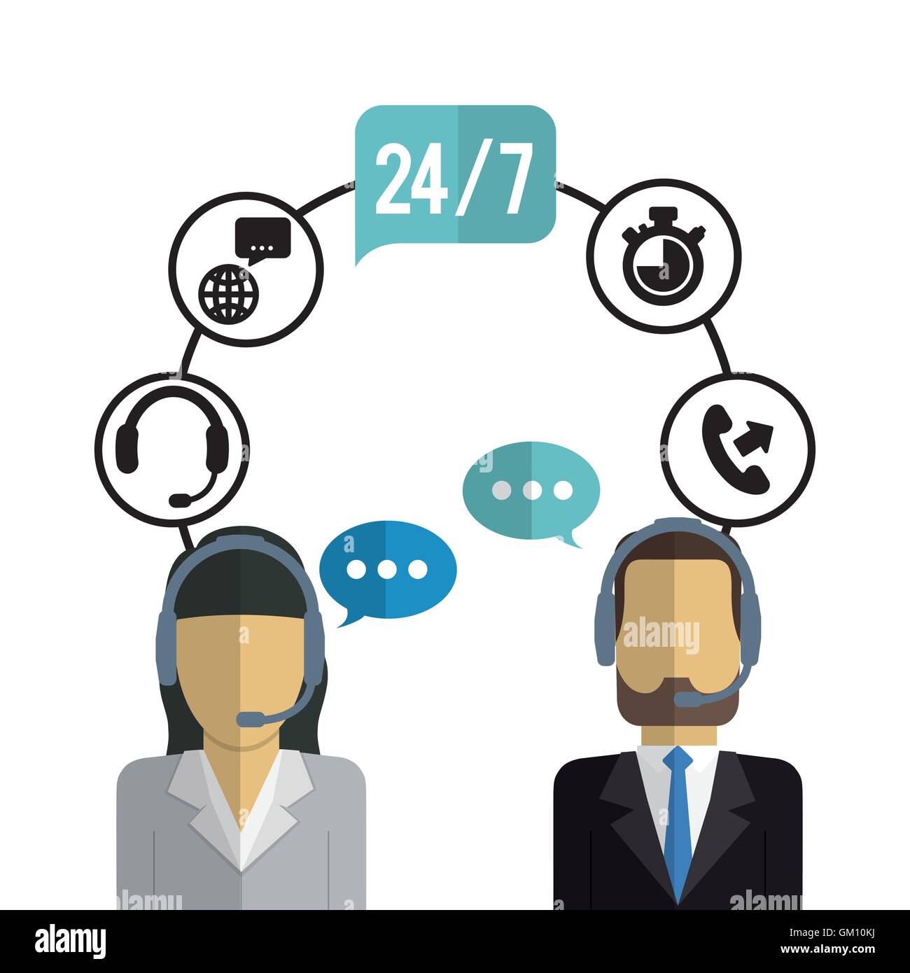 customer service technical service icon set Stock Vector Image & Art ...