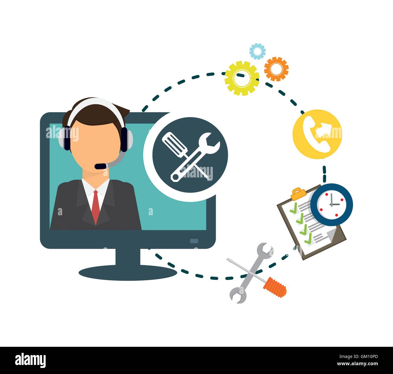 customer service technical service icon set Stock Vector Image & Art ...
