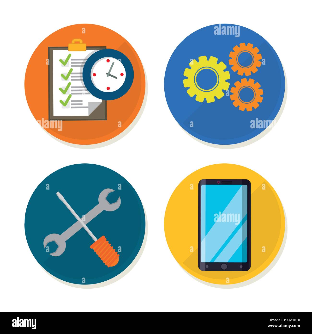 customer service technical service icon set Stock Vector Image & Art ...