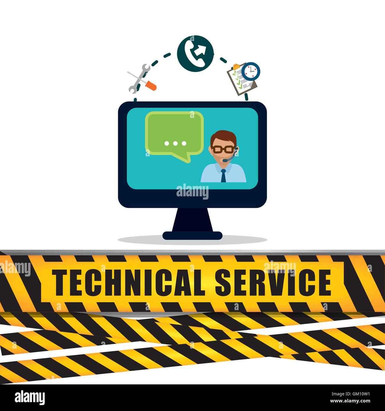 customer service technical service icon set Stock Vector Image & Art ...