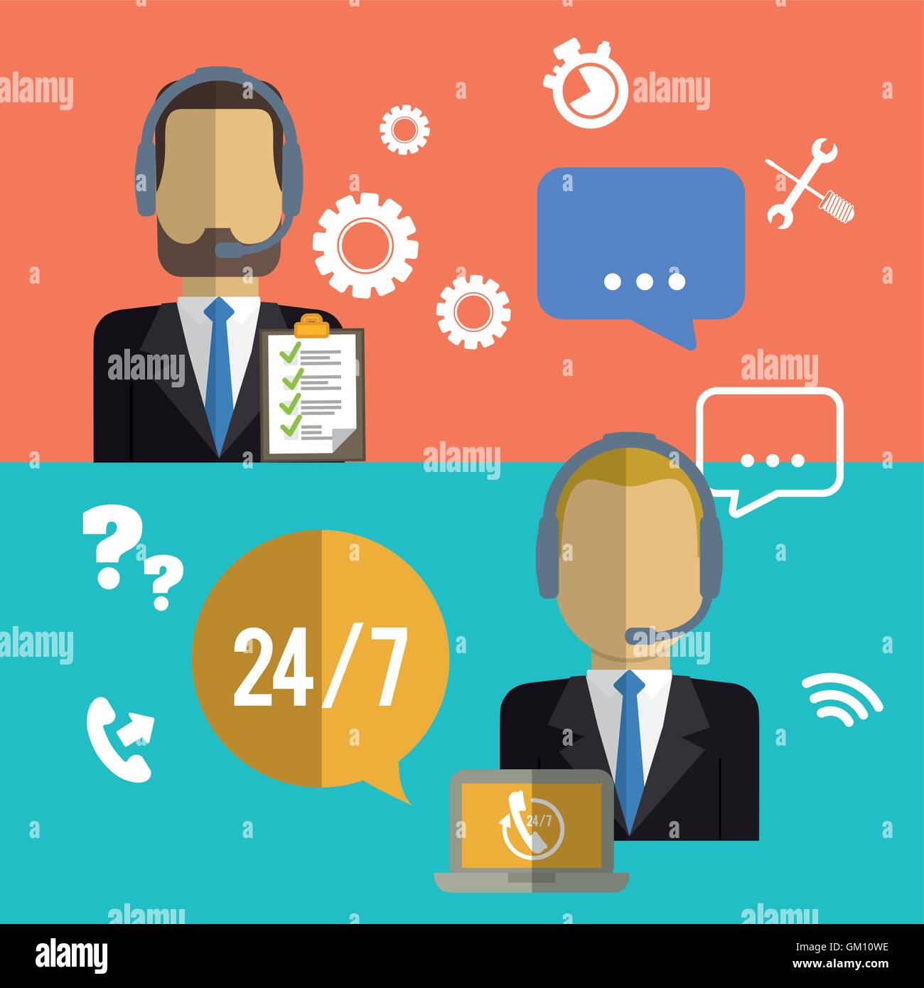 customer service technical service icon set Stock Vector Image & Art ...