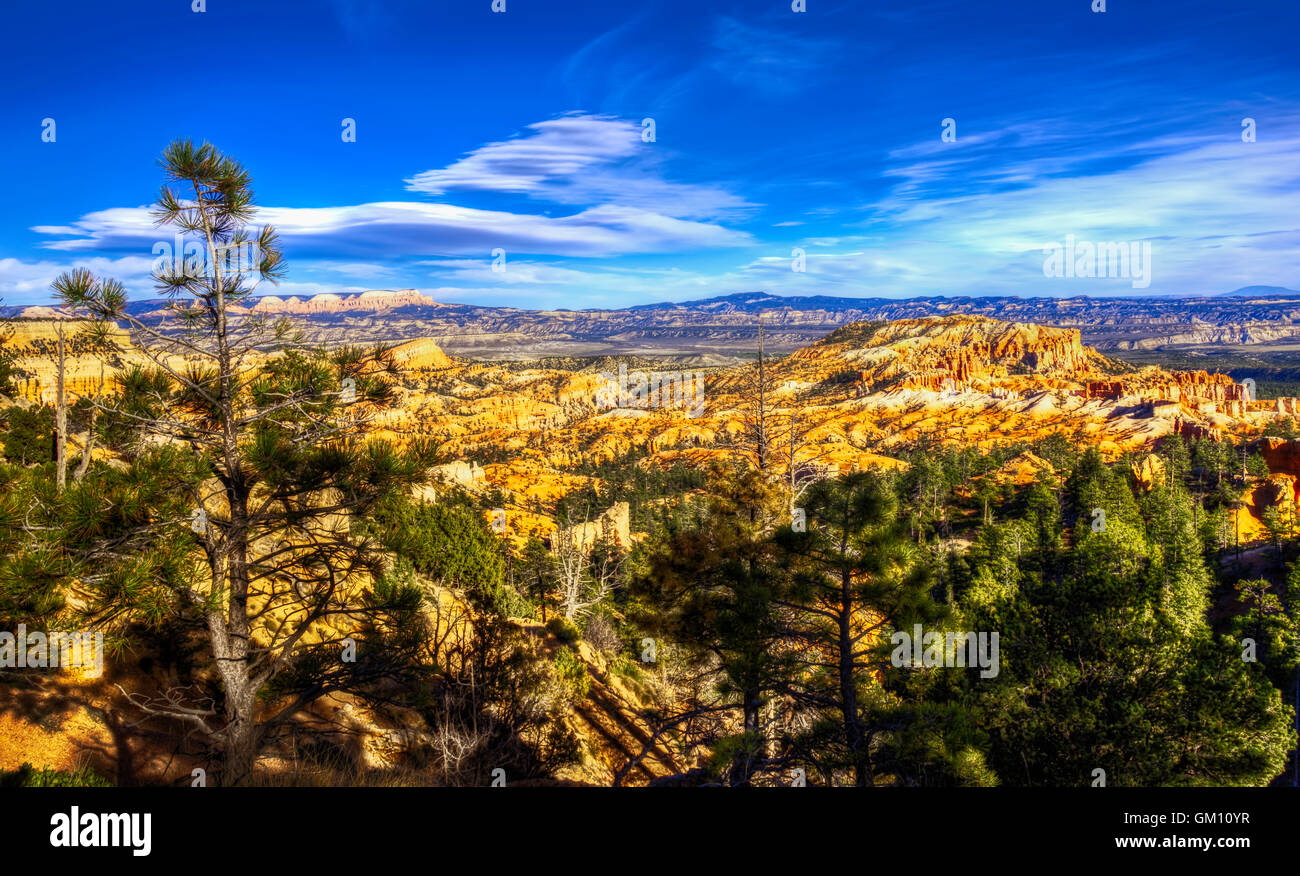 Beautiful fall colors of Bryce Canyon National Park, featuring the ...