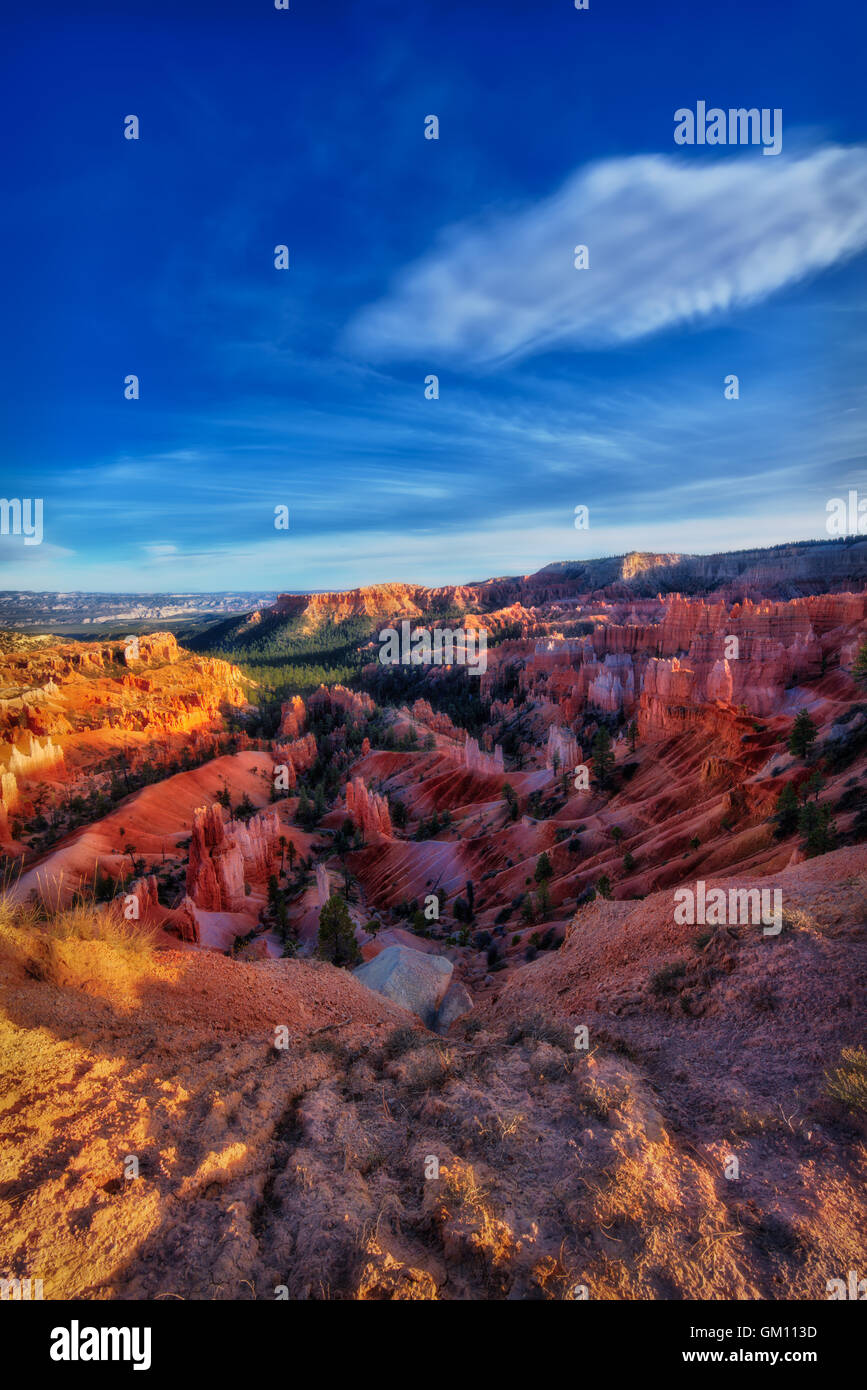 Beautiful fall colors of Bryce Canyon National Park, featuring the ...