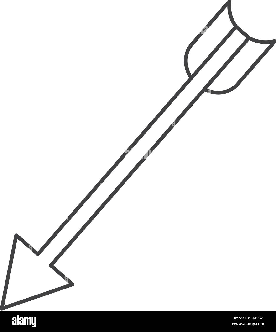 arrow weapon feather design Stock Vector Image & Art - Alamy