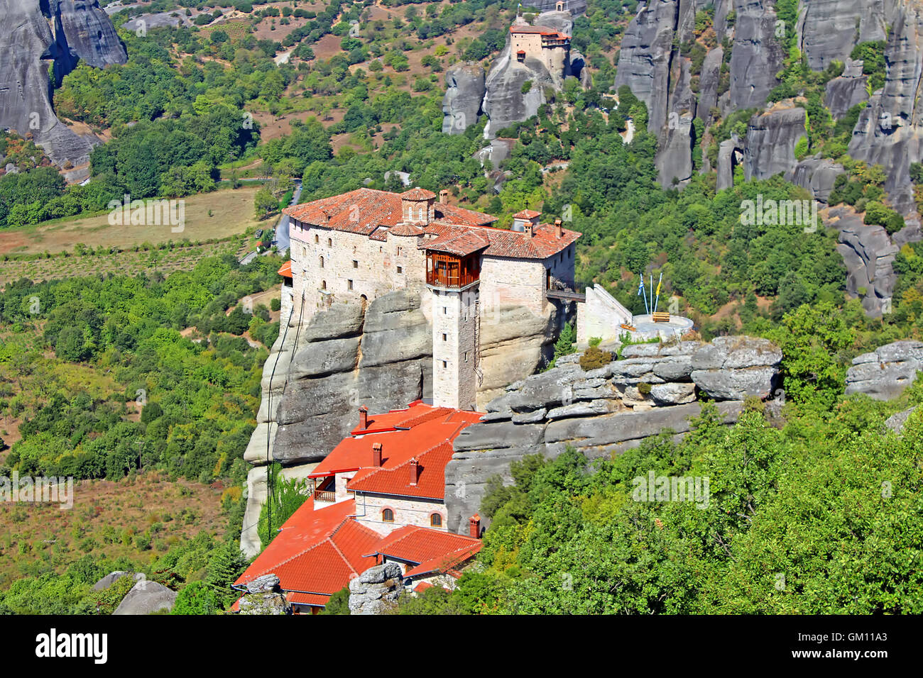 Hanging monastery at Meteora of Kalampaka in Greece Stock Photo - Alamy