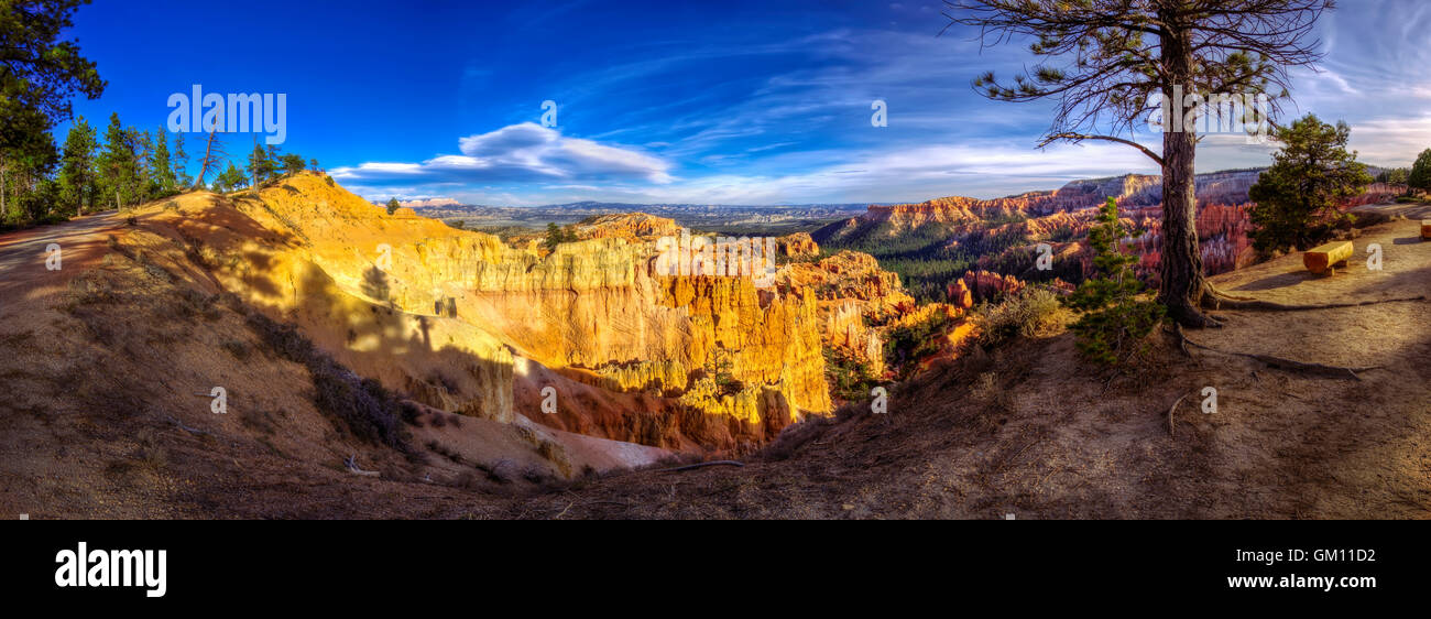 Beautiful fall colors of Bryce Canyon National Park, featuring the ...
