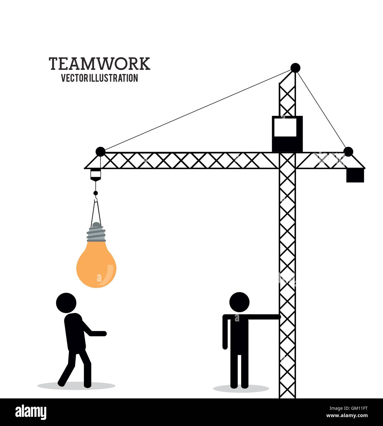 teamwork support crane pictogram design Stock Vector Image & Art - Alamy