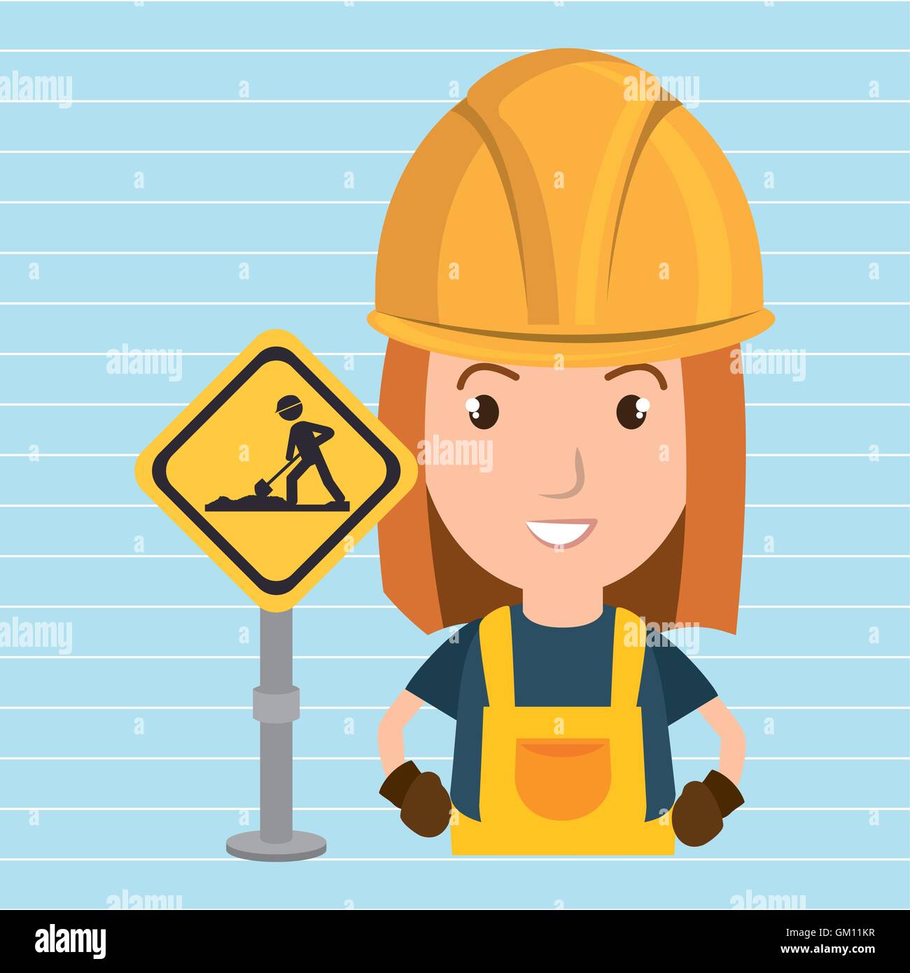 woman worker construction Stock Vector Image & Art - Alamy