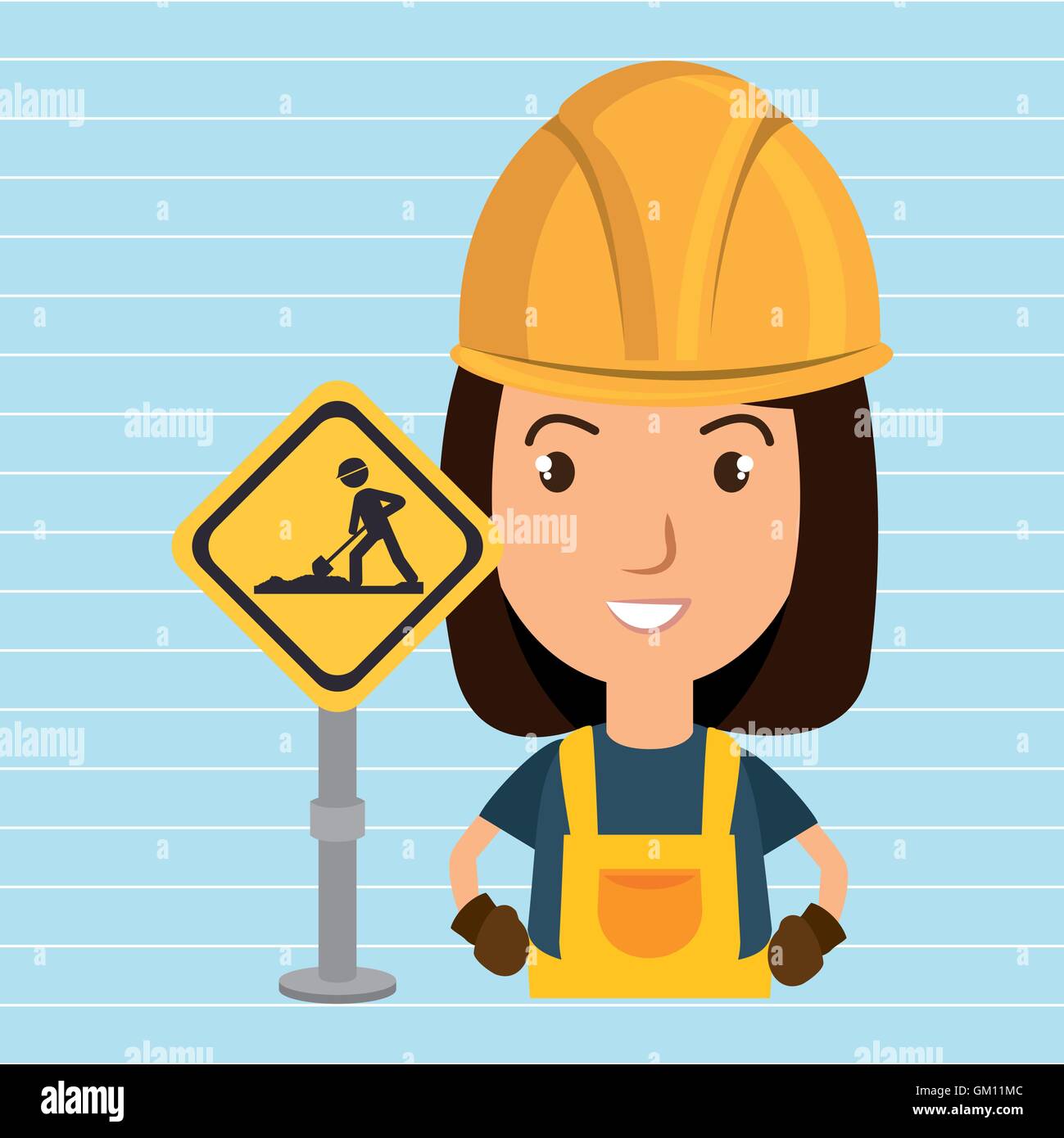 woman worker construction Stock Vector Image & Art - Alamy