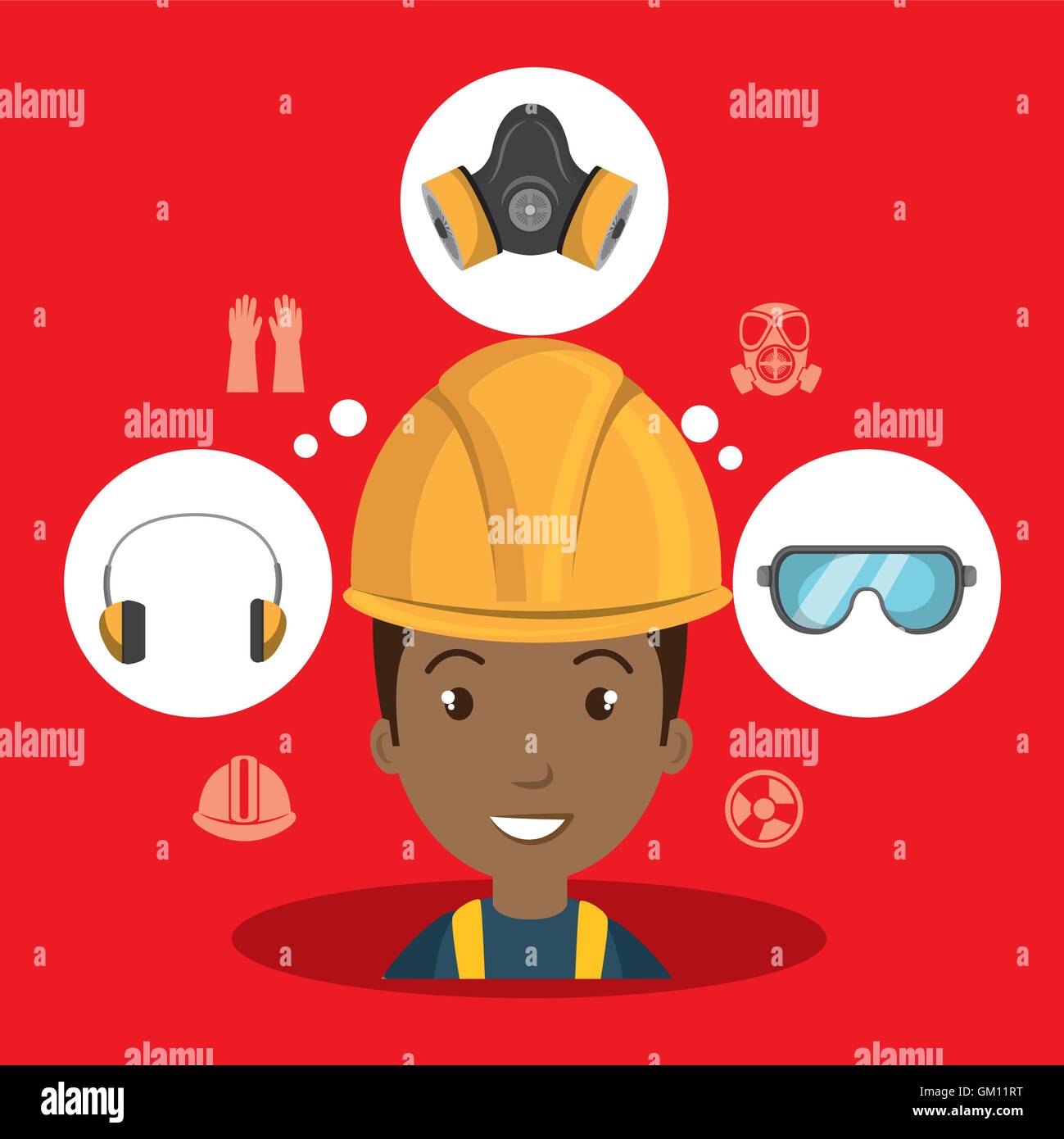 man worker equipment protection Stock Vector Image & Art - Alamy