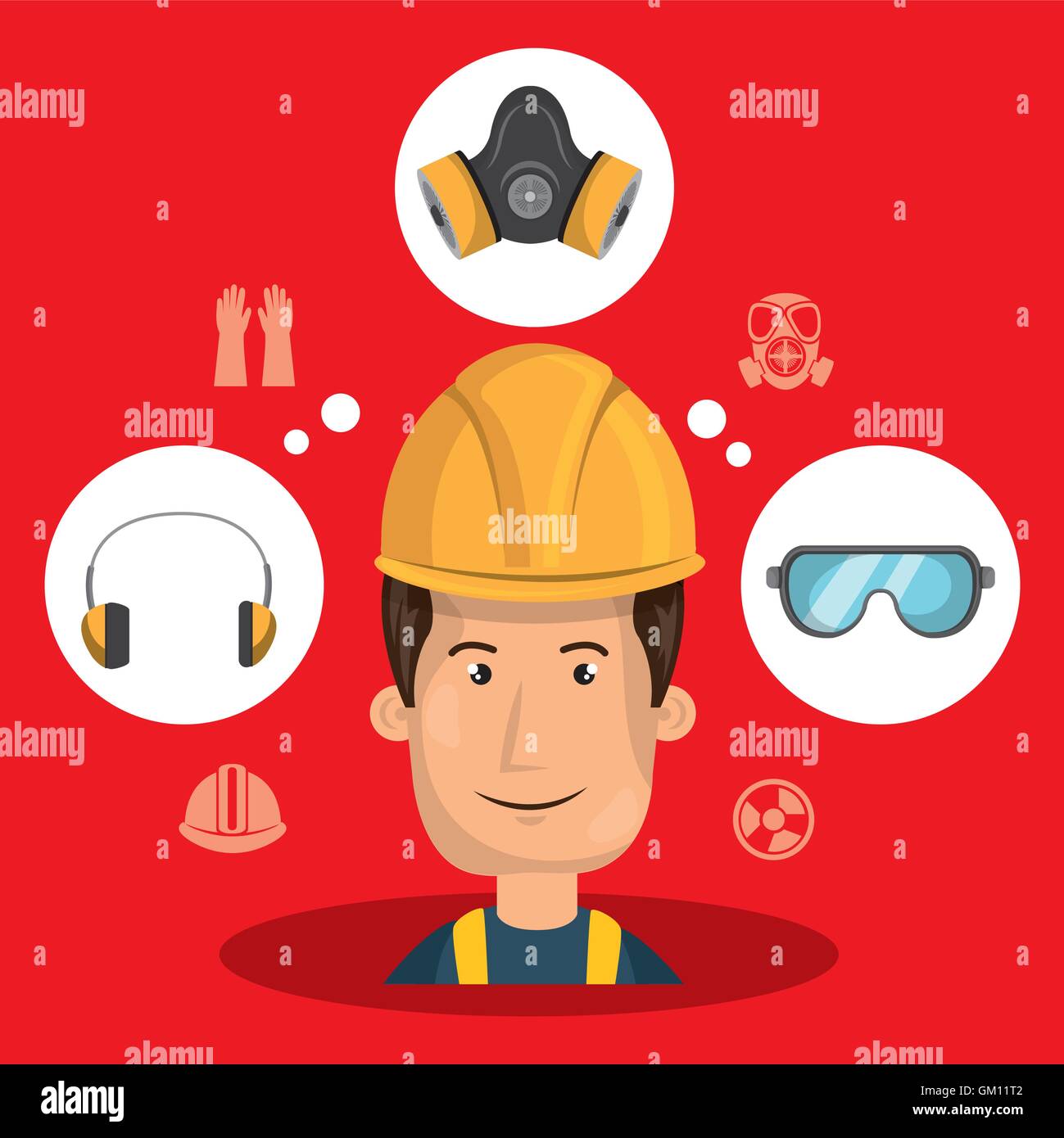 man worker equipment protection Stock Vector Image & Art - Alamy