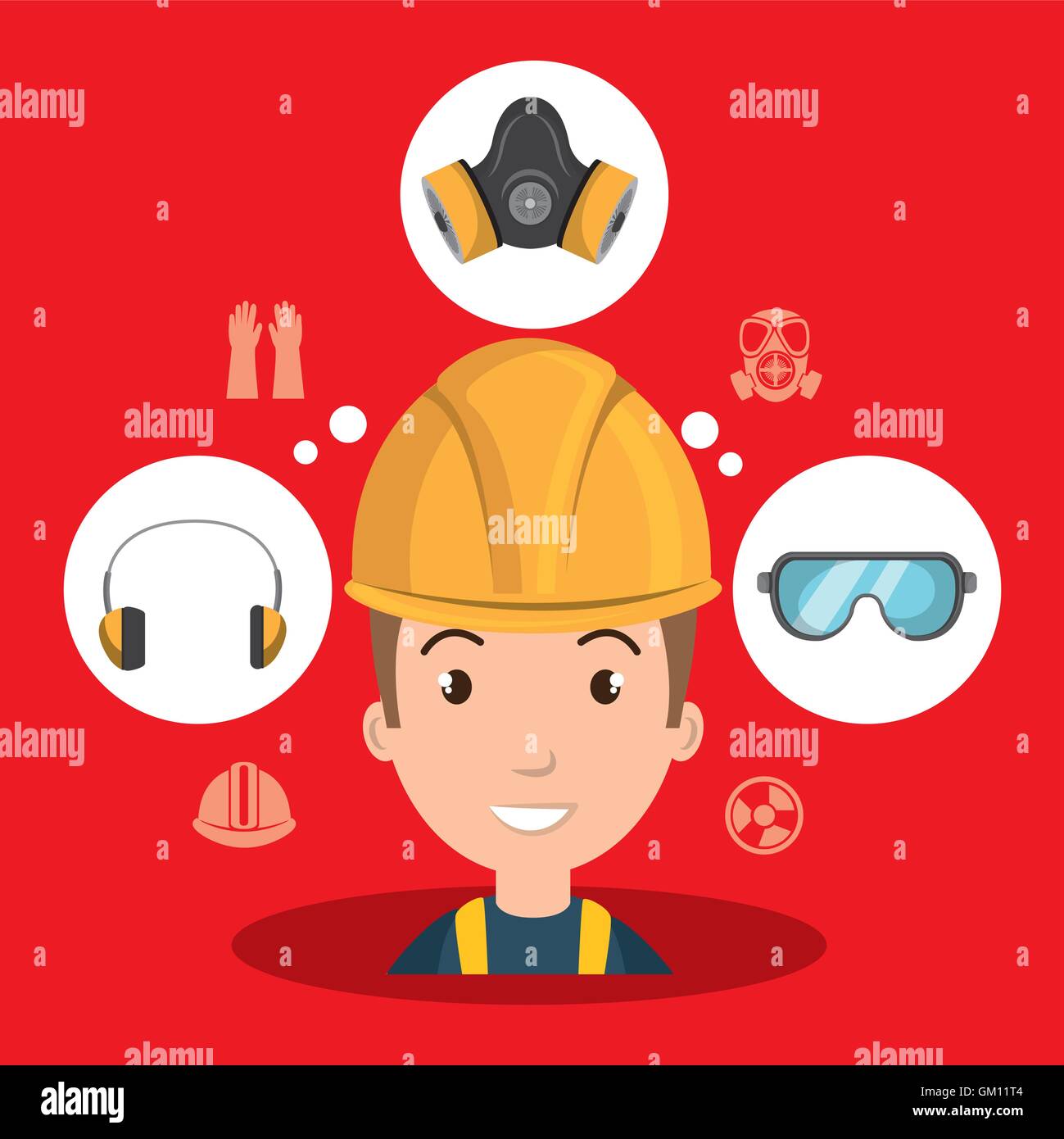 man worker equipment protection Stock Vector Image & Art - Alamy