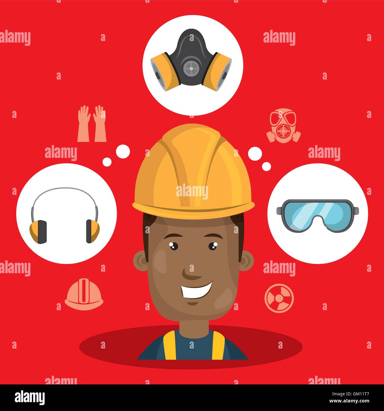 man worker equipment protection Stock Vector Image & Art - Alamy