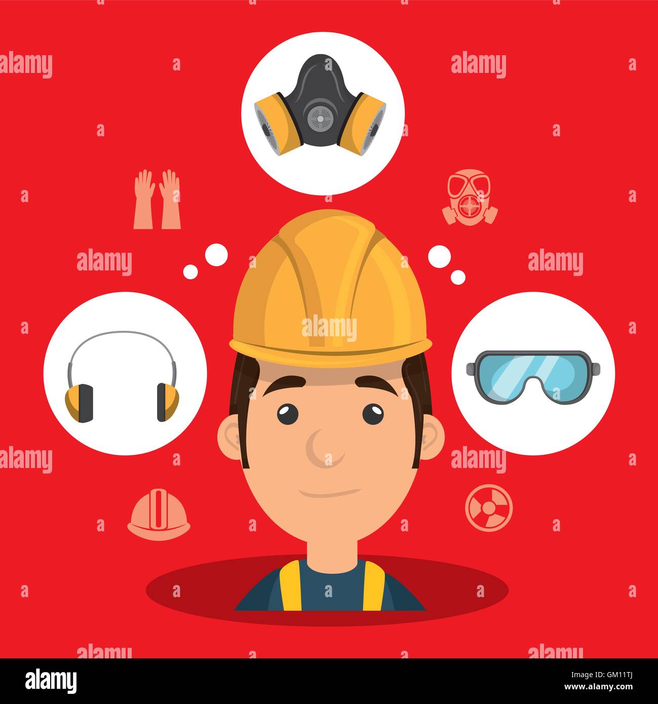 man worker equipment protection Stock Vector Image & Art - Alamy