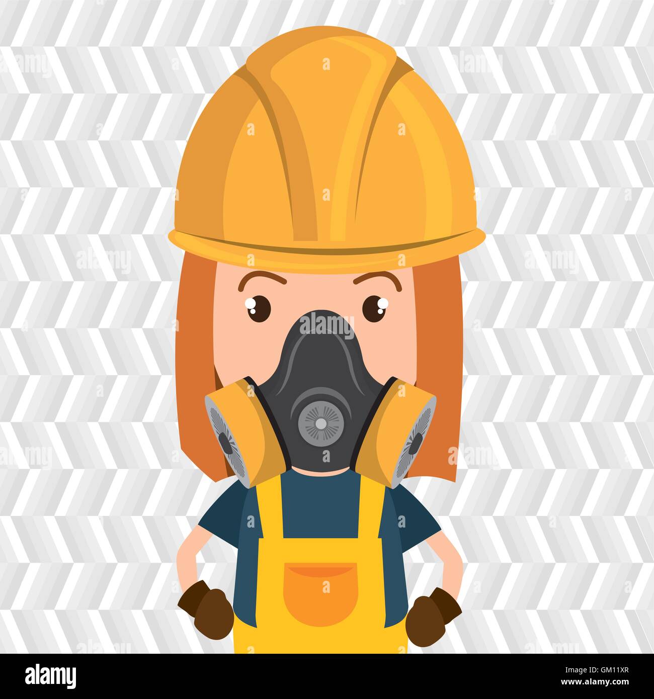 woman worker mask gas Stock Vector Image & Art - Alamy