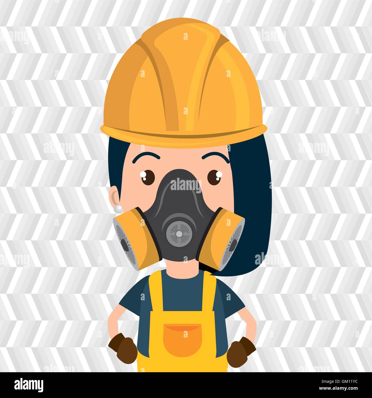 woman worker mask gas Stock Vector Image & Art - Alamy