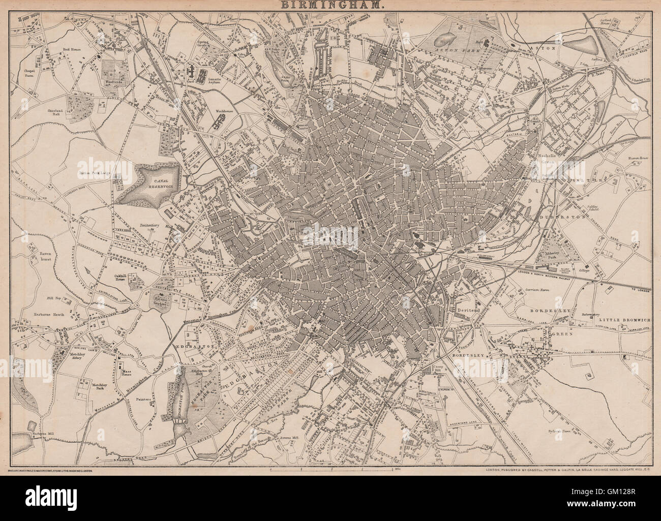 Birmingham map 19th century hi-res stock photography and images - Alamy