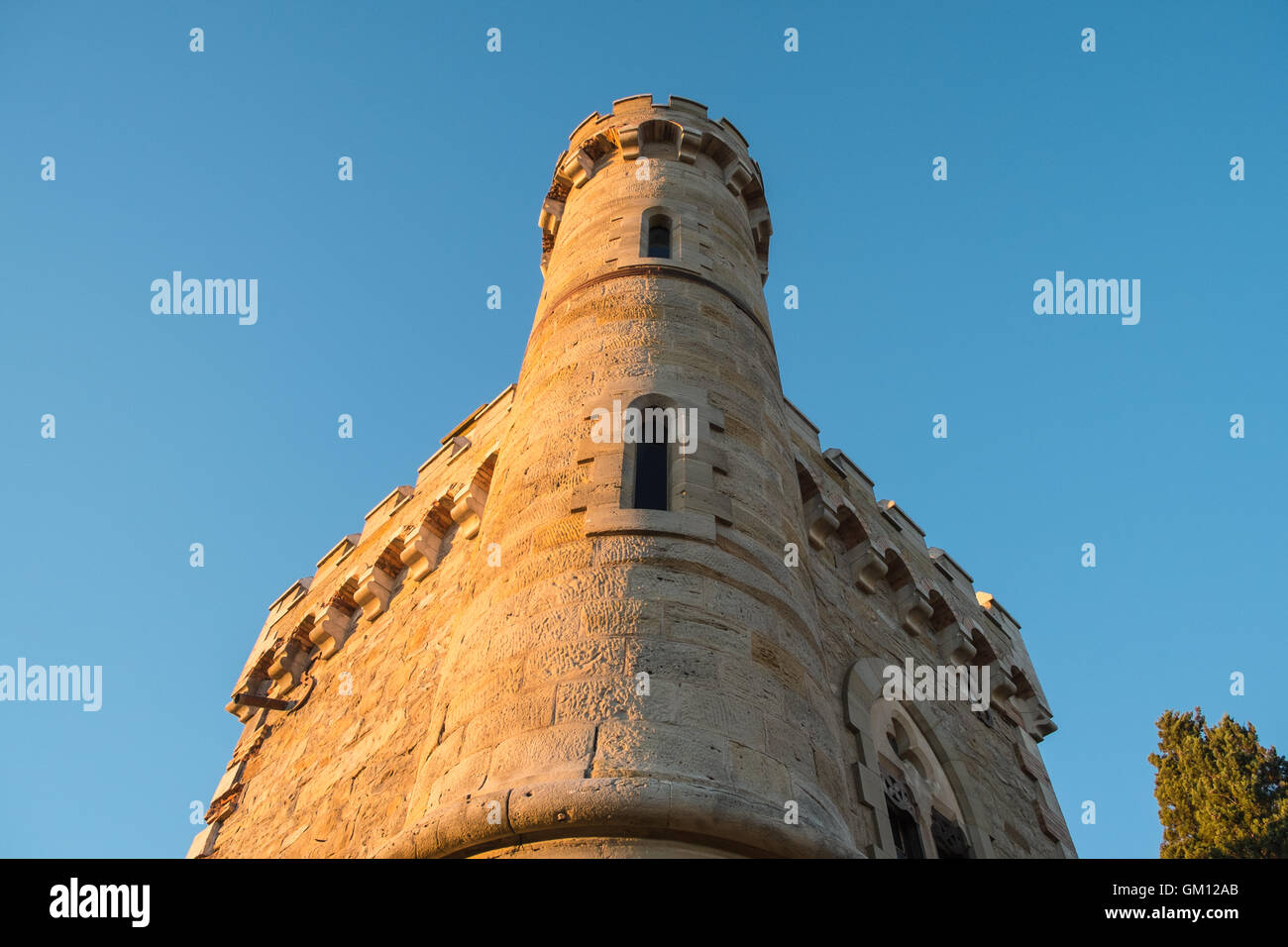 Sunset at Tour Magdala,Magdala Tower, Chateau of history and mystery at ...