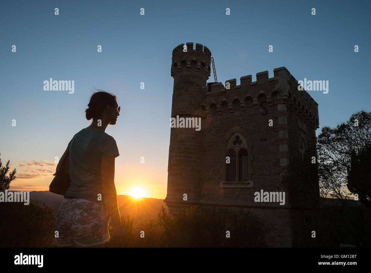 Sunset at Tour Magdala,Magdala Tower, Chateau of history and mystery at ...