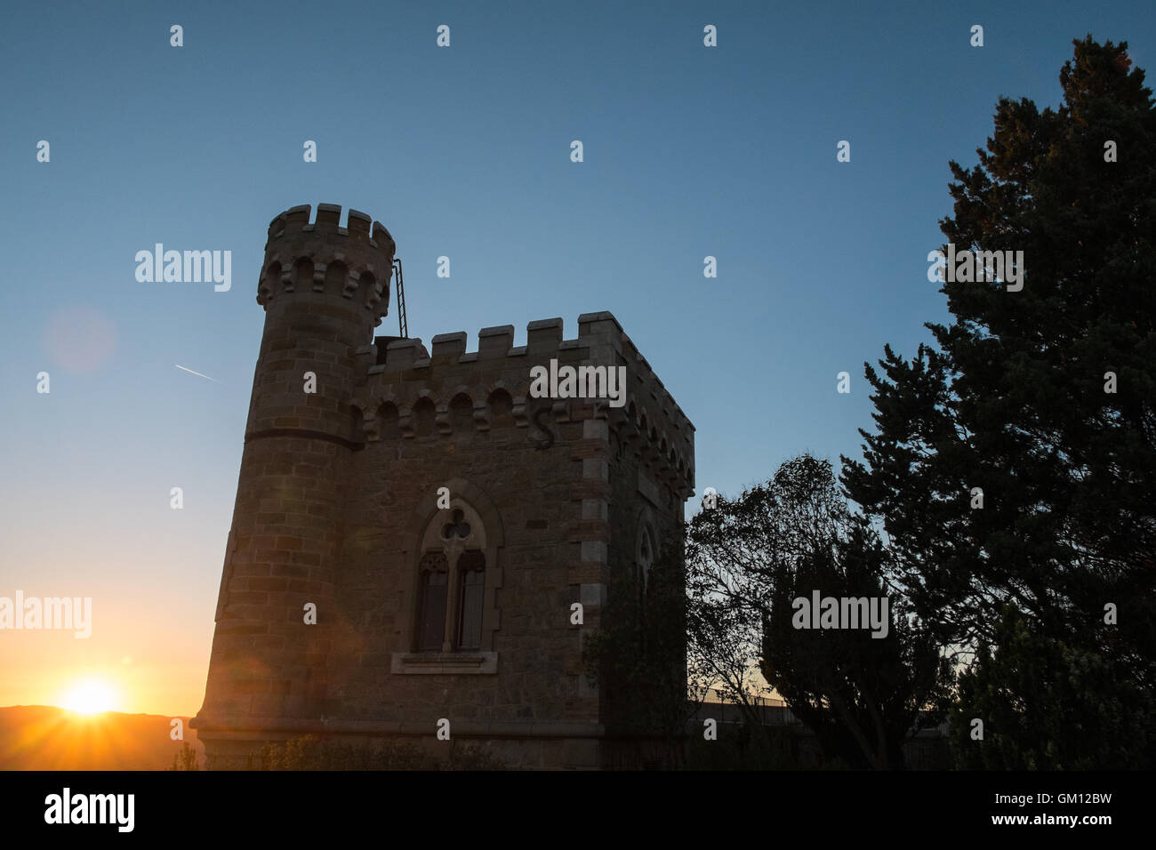 Sunset at Tour Magdala,Magdala Tower, Chateau of history and mystery at ...