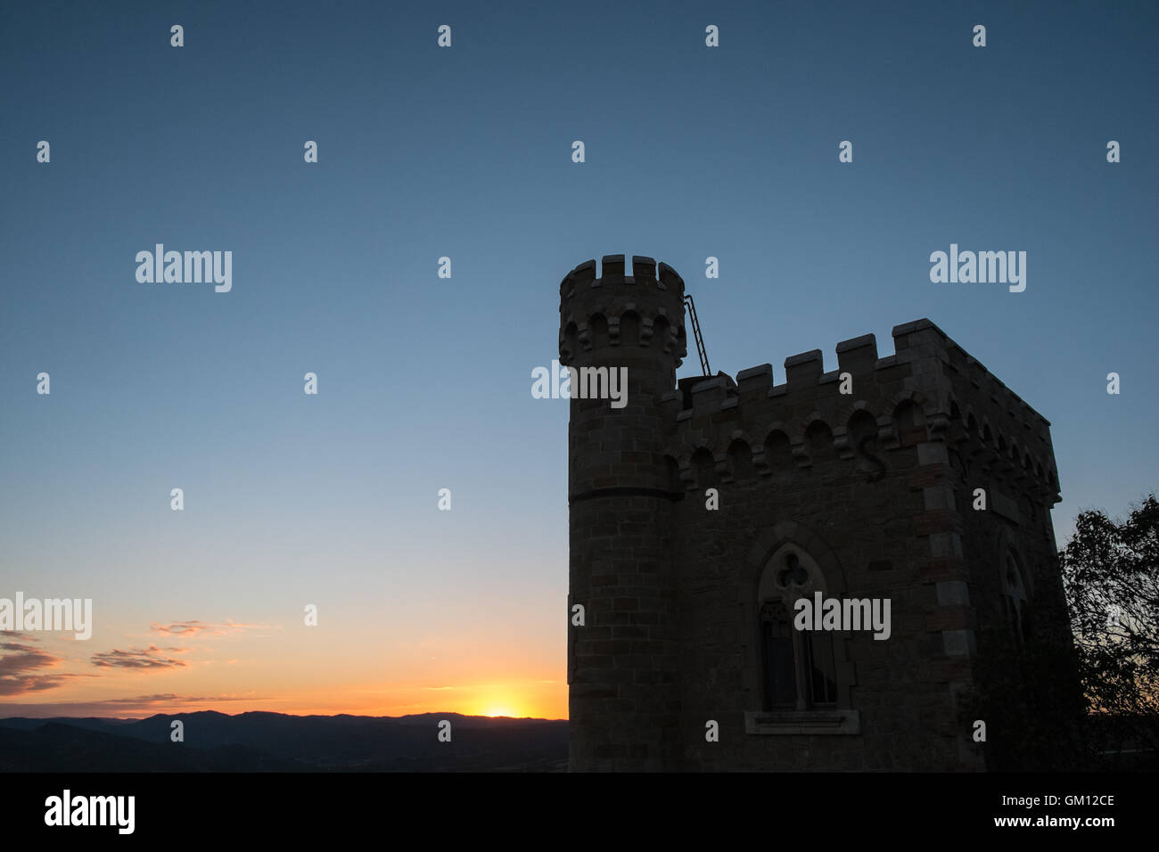 Sunset at Tour Magdala,Magdala Tower, Chateau of history and mystery at ...