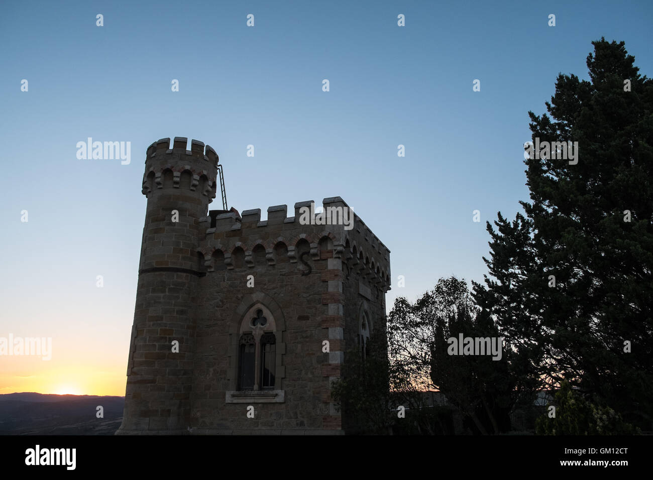 Sunset at Tour Magdala,Magdala Tower, Chateau of history and mystery at ...