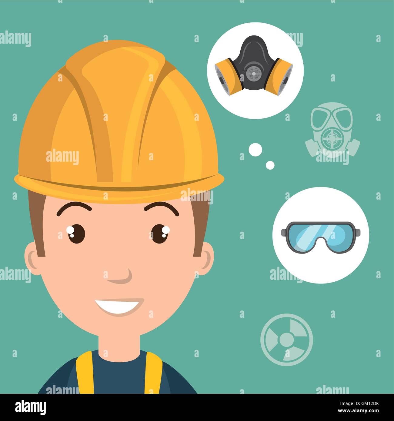 man worker equipment protection Stock Vector Image & Art - Alamy