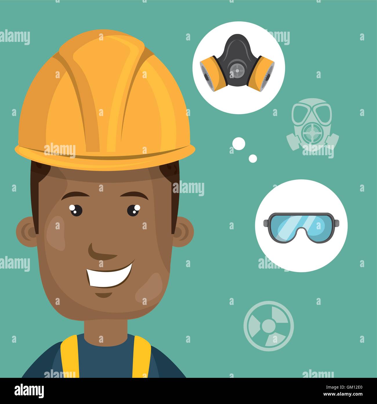 man worker equipment protection Stock Vector Image & Art - Alamy