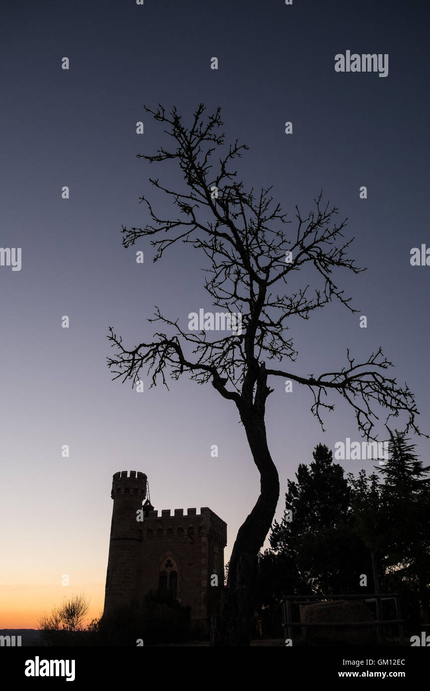 Sunset at Tour Magdala,Magdala Tower, Chateau of history and mystery at ...