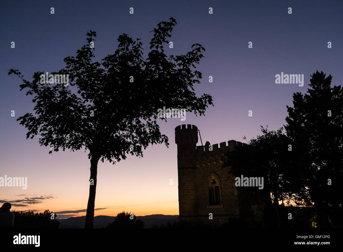 Sunset at Tour Magdala,Magdala Tower, Chateau of history and mystery at ...