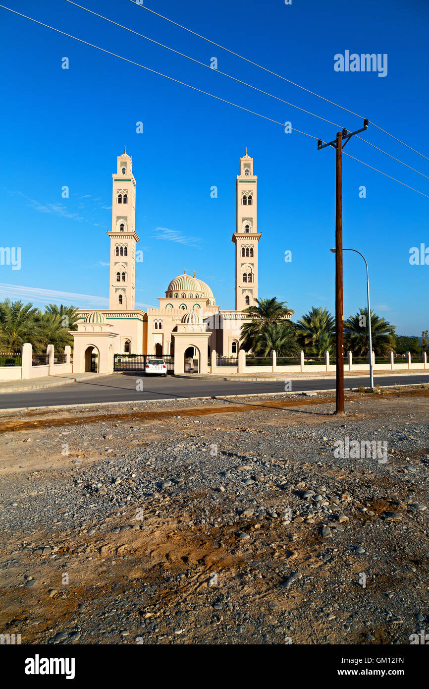 minaret and religion in clear sky in oman muscat the old mosque Stock ...