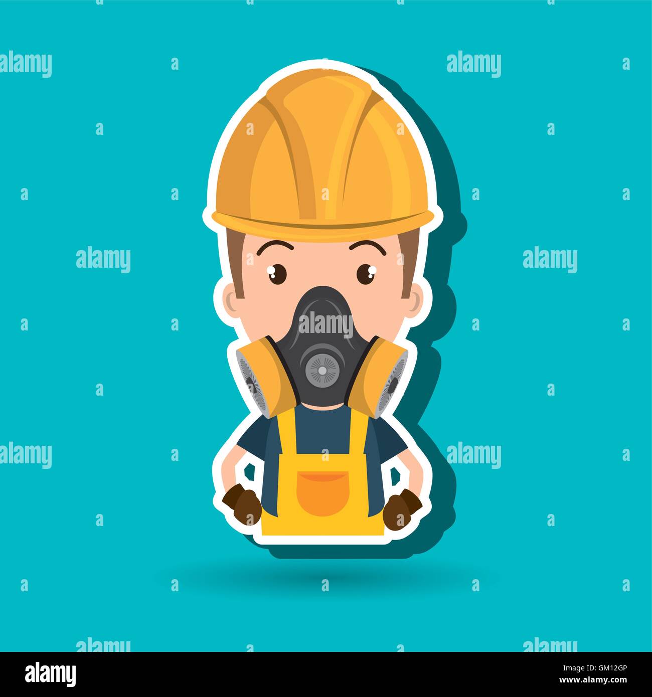 man worker mask gas Stock Vector Image & Art - Alamy