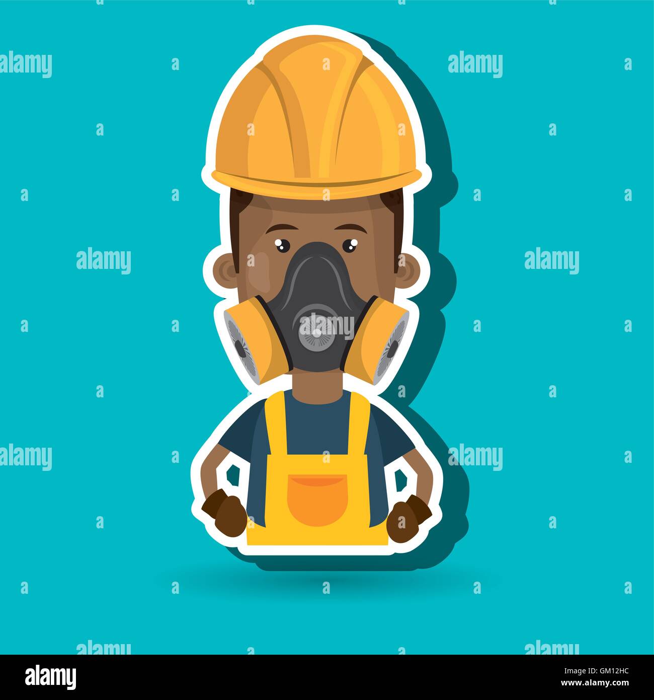 man worker mask gas Stock Vector Image & Art - Alamy
